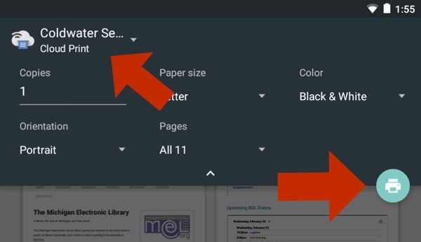 Printing to Library Printers | Branch District Library